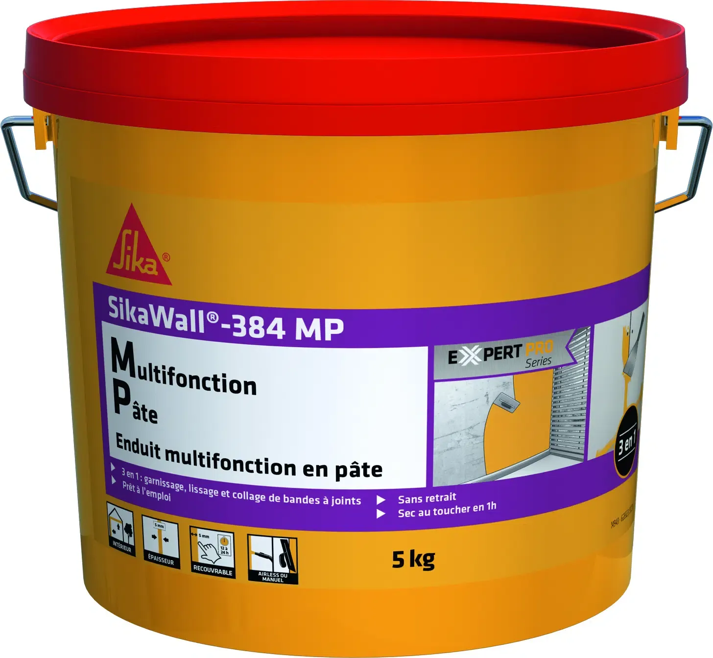 SIKA -SikaWall 384 MP -Enduit Multifonction -Prêt à l’emploi - Groupamat.fr